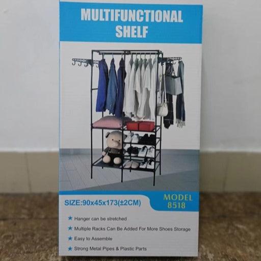 Multi Rack Storage Hanger - 90x45x173 cm Clothes Rack with Side Hanger ...